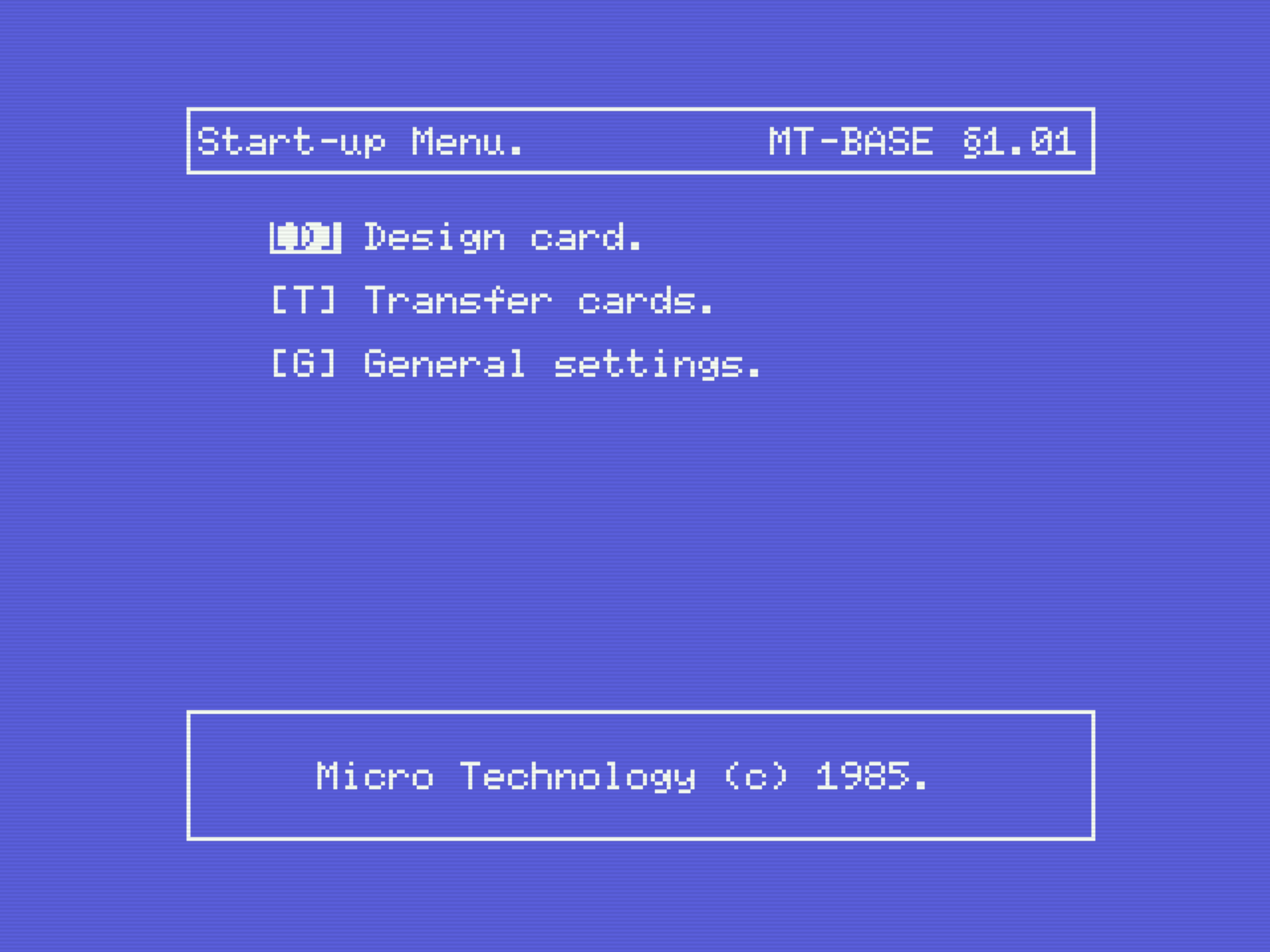MT-Base (1985, MSX, Micro Technology) | Releases | Generation MSX